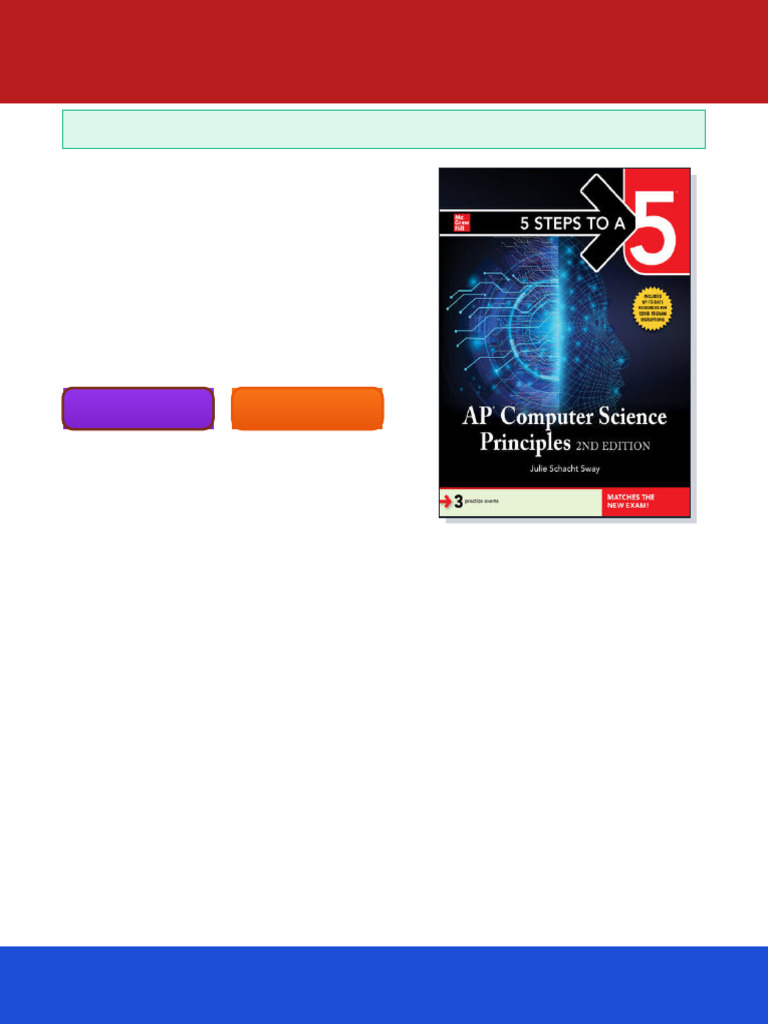 5 Steps To A 5: AP Computer Science Principles, 2nd Edition Julie ...