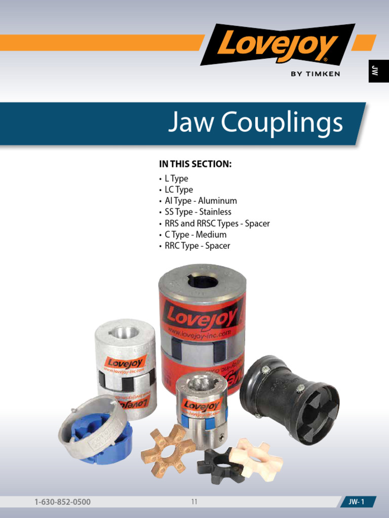Lovejoy Jaw Couplings Overview & Selection | PDF | Horsepower ...