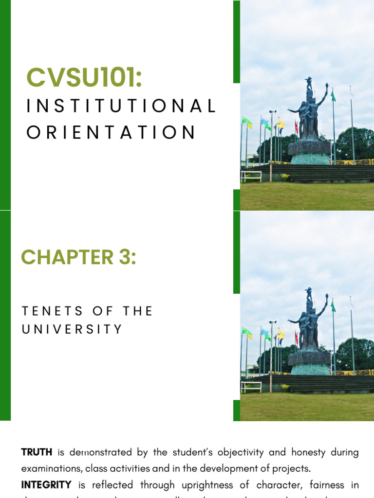 CVSU Institutional Orientation Guide | PDF | Curriculum | Bachelor's Degree