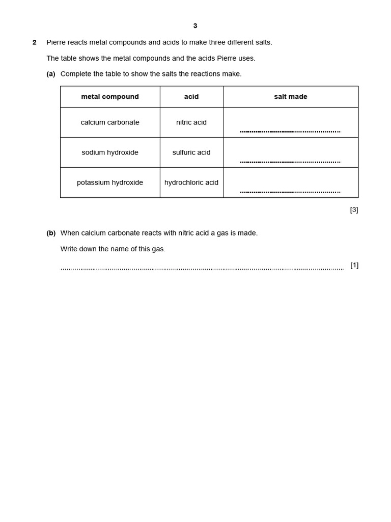 Salt Practice 6 ILS Cam | PDF | Sulfate | Chemical Reactions