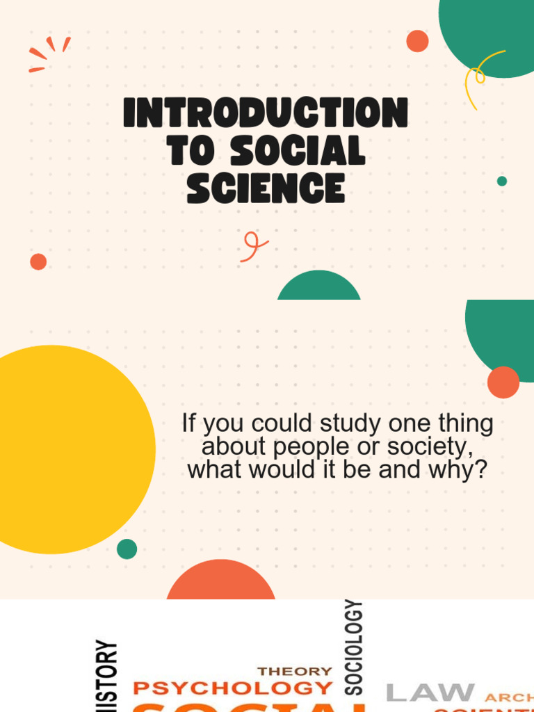 Introduction To Social Science | PDF | Economics | Social Sciences