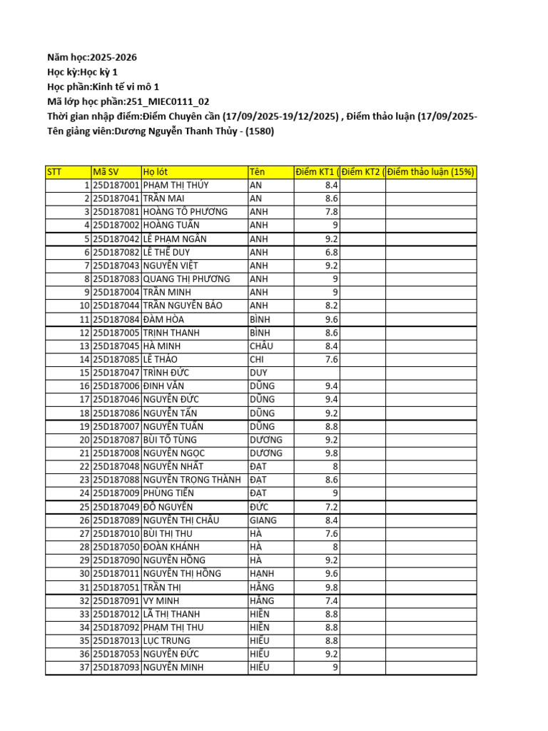 KT1 - 251 - MIEC0111 - 02 (Kinh tế vi mô 1) | PDF