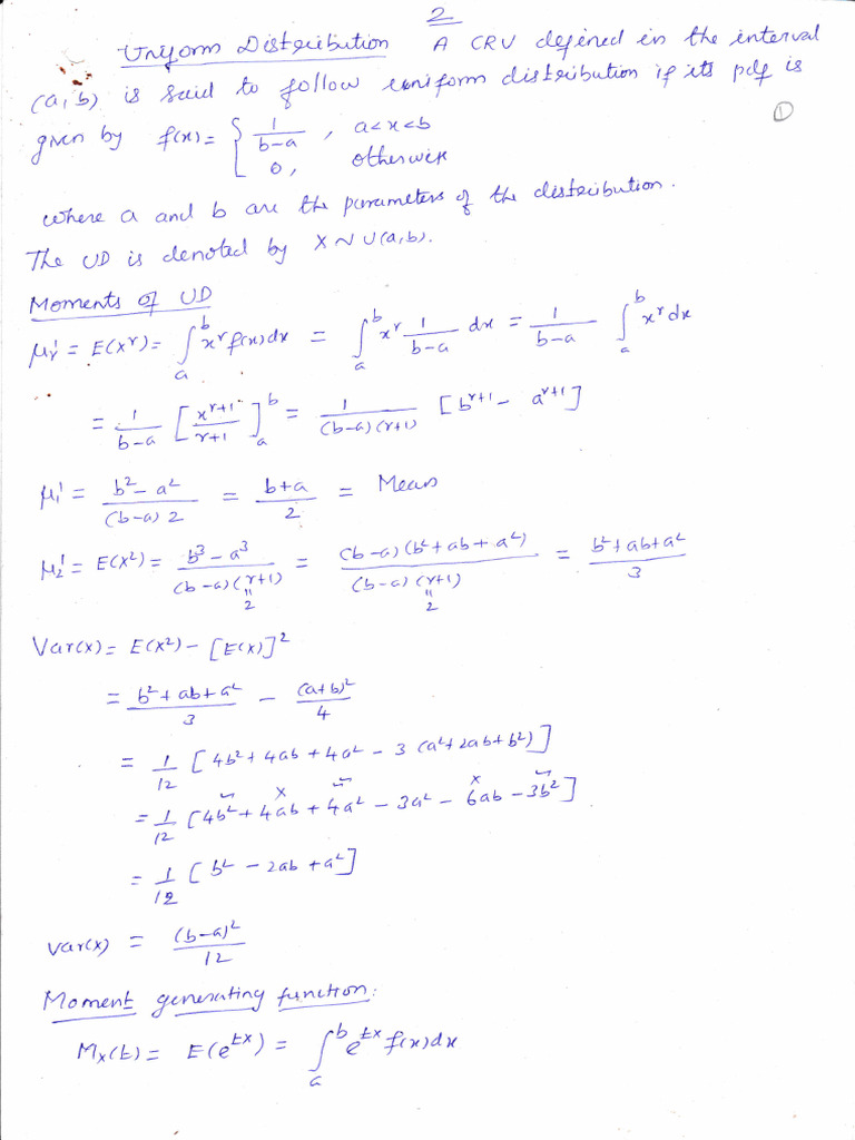 Uniform Distribution | PDF