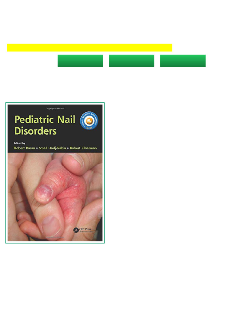 Pediatric Nail Disorders 1st Edition Baran: Mirror Link | PDF ...