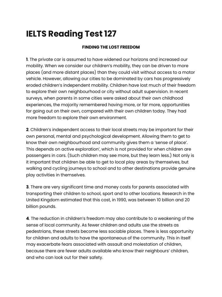 IELTS Reading Test 127 | PDF | Linguistics | Experiment