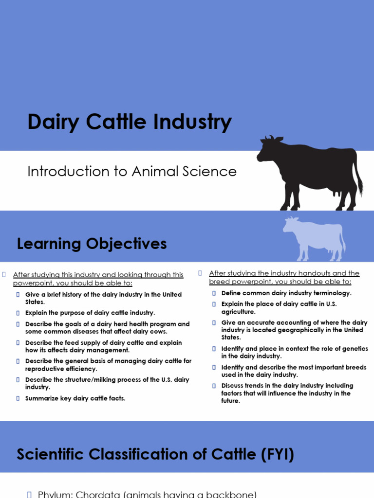 Dairy Cattle Industry PDF | PDF | Dairy Cattle | Dairy Farming