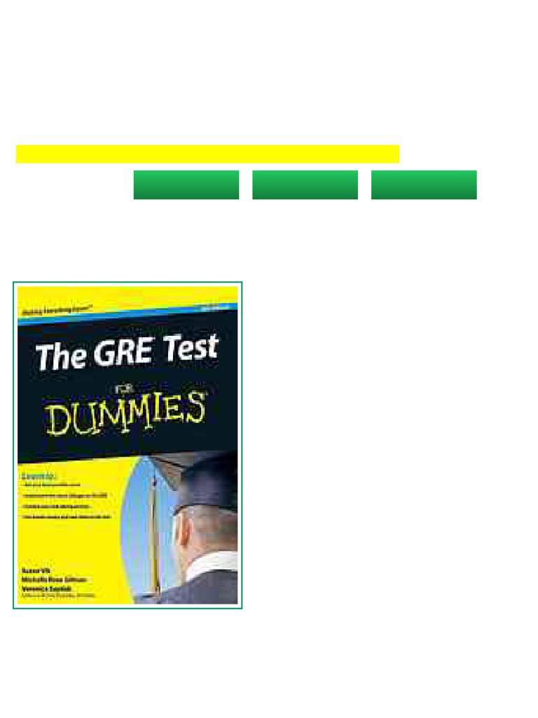 The GRE Test For Dummies 6th Ed Edition Michelle Rose Gilman | PDF ...