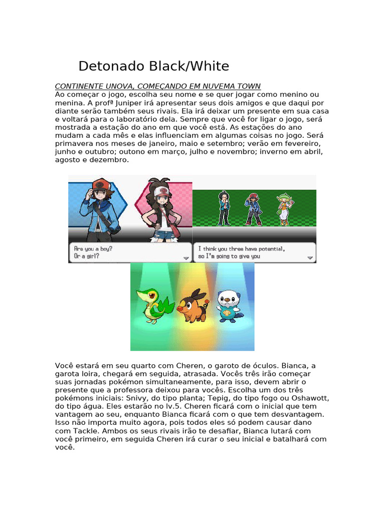 Detonado Pokémon Black | PDF | Pokémon