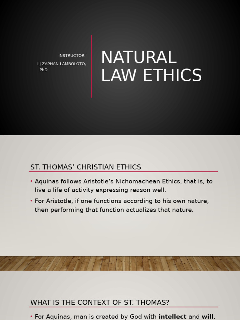 Natural Law Ethics by Aquinas Explained | PDF | Thomas Aquinas ...