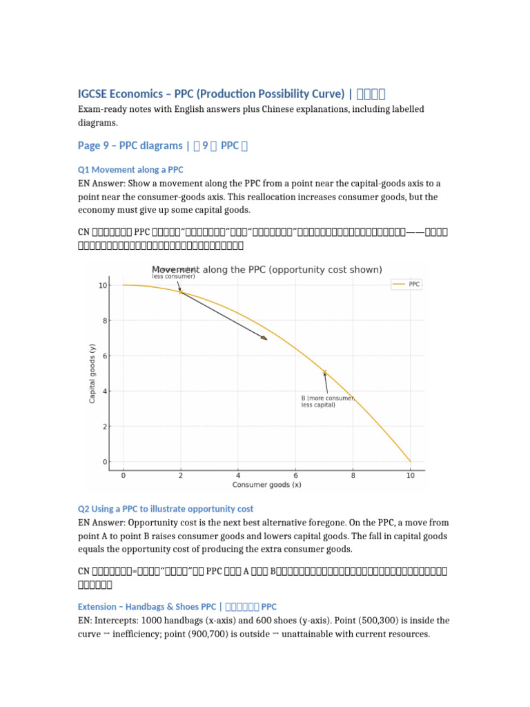 IGCSE PPC Bilingual Detailed | PDF | Economies | Economics