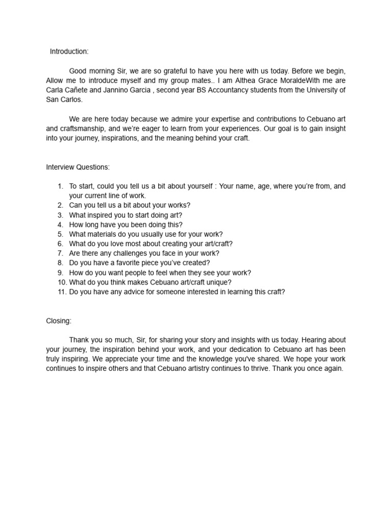 Art Appreciation Interview Questions | PDF