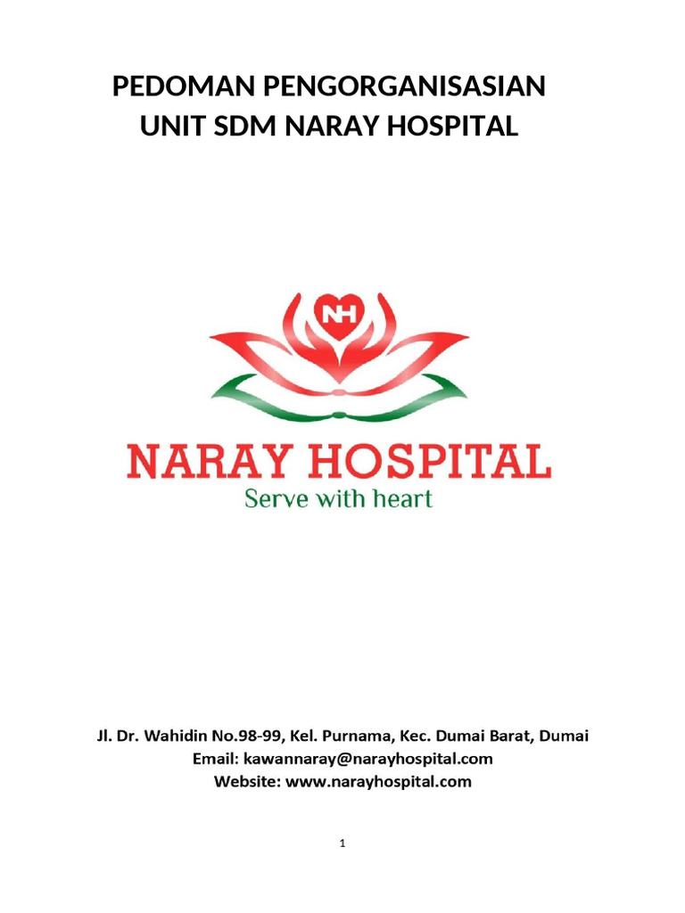 Pedoman Pengelolaan SDM Naray Hospital | PDF