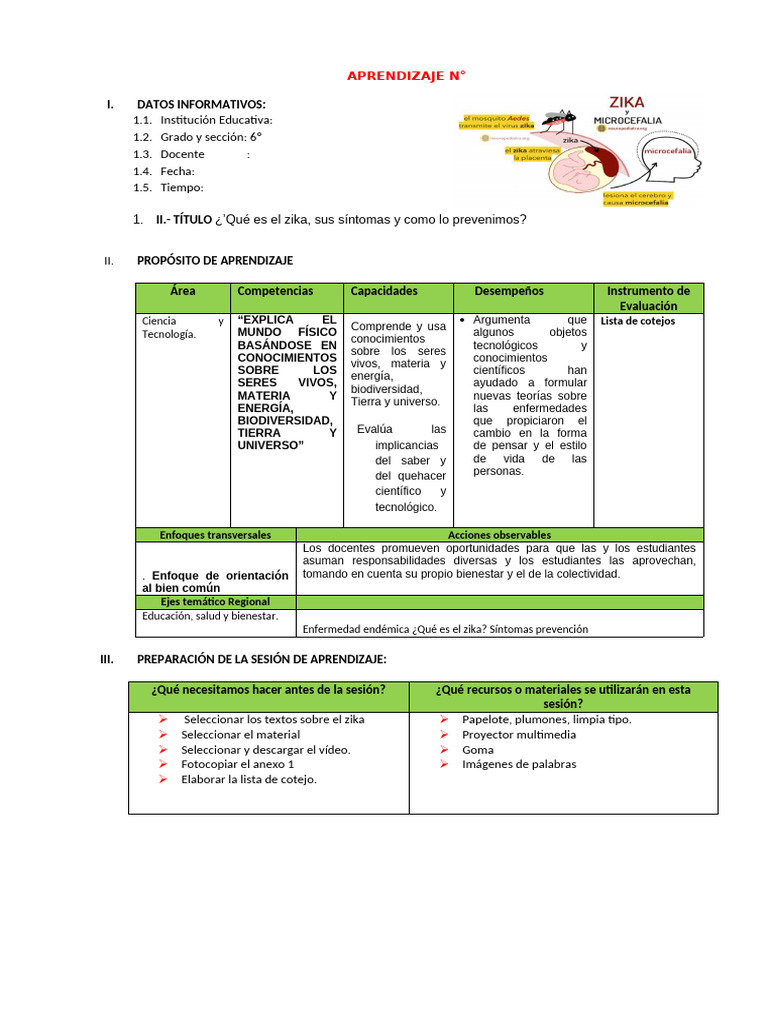 22. sesion de ciencia... zika | PDF | Fiebre del zika | Virus Zika