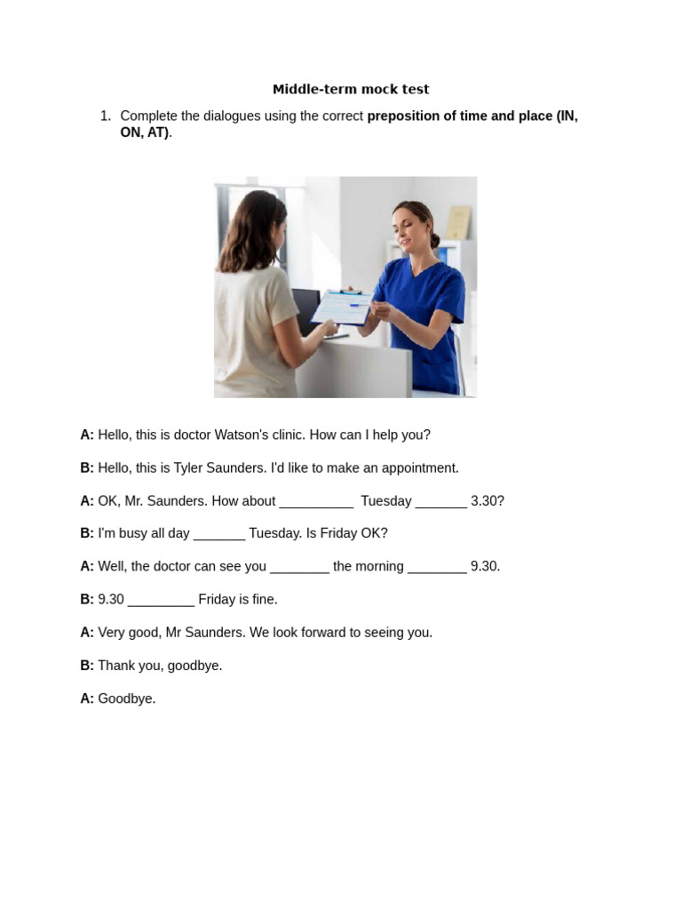 Middle Term Mock Test 1 | PDF