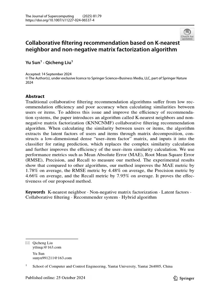Collaborative Filtering Recommendation Based On K Nearest Neighbor and ...