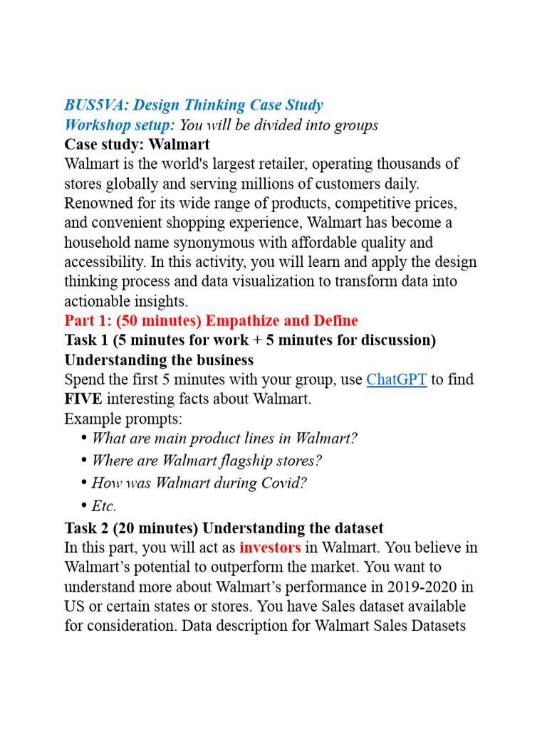 Case Study Walmart | PDF | Walmart | Prices