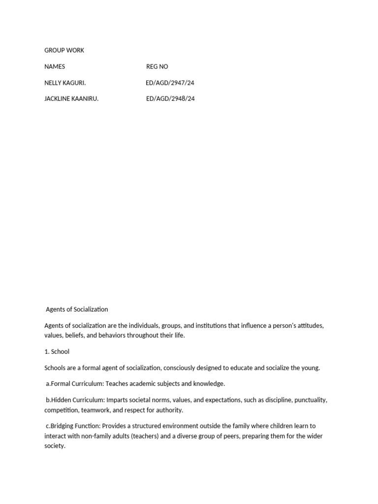 Group Work-Wps Office | PDF | Socialization | Social Psychology