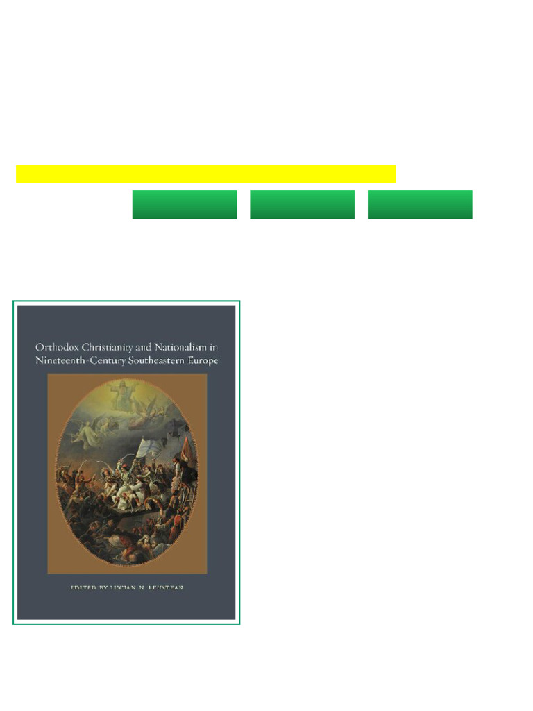 Orthodox Christianity and Nationalism in Nineteenth Century ...
