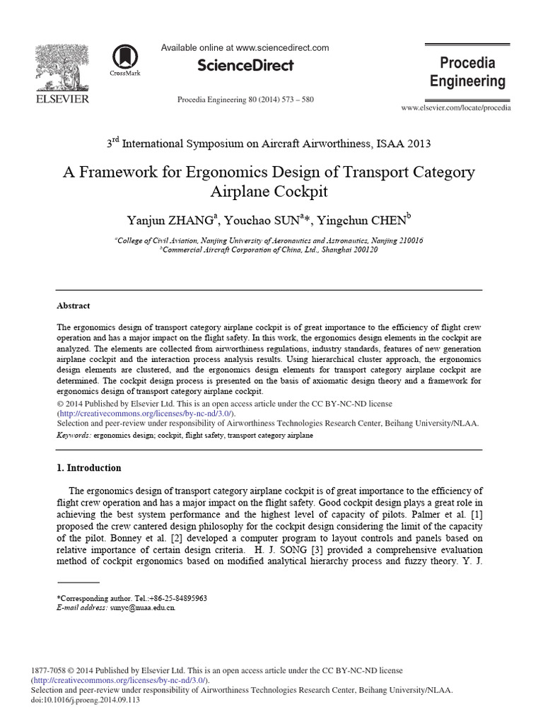A Framework For Ergonomics Design of Transport Cat | PDF | Cockpit ...