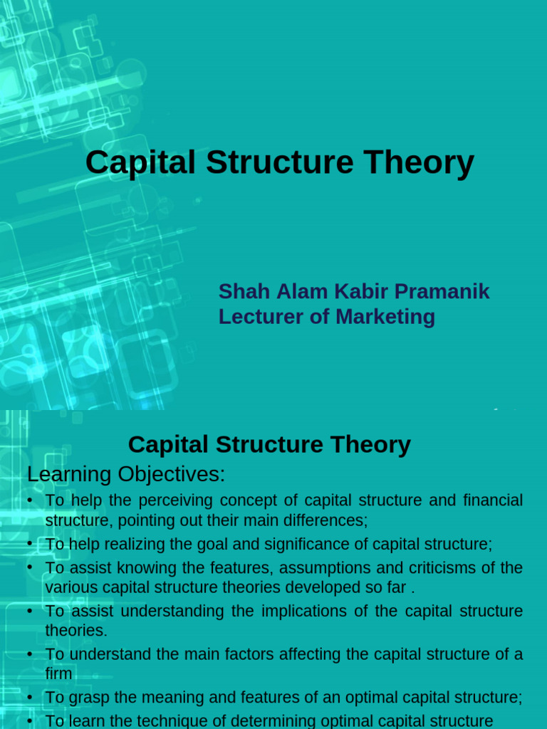 Understanding Capital Structure Theory | PDF | Capital Structure ...
