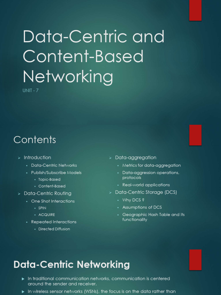 Data-Centric Networking Overview | PDF | Computer Network | Wireless ...