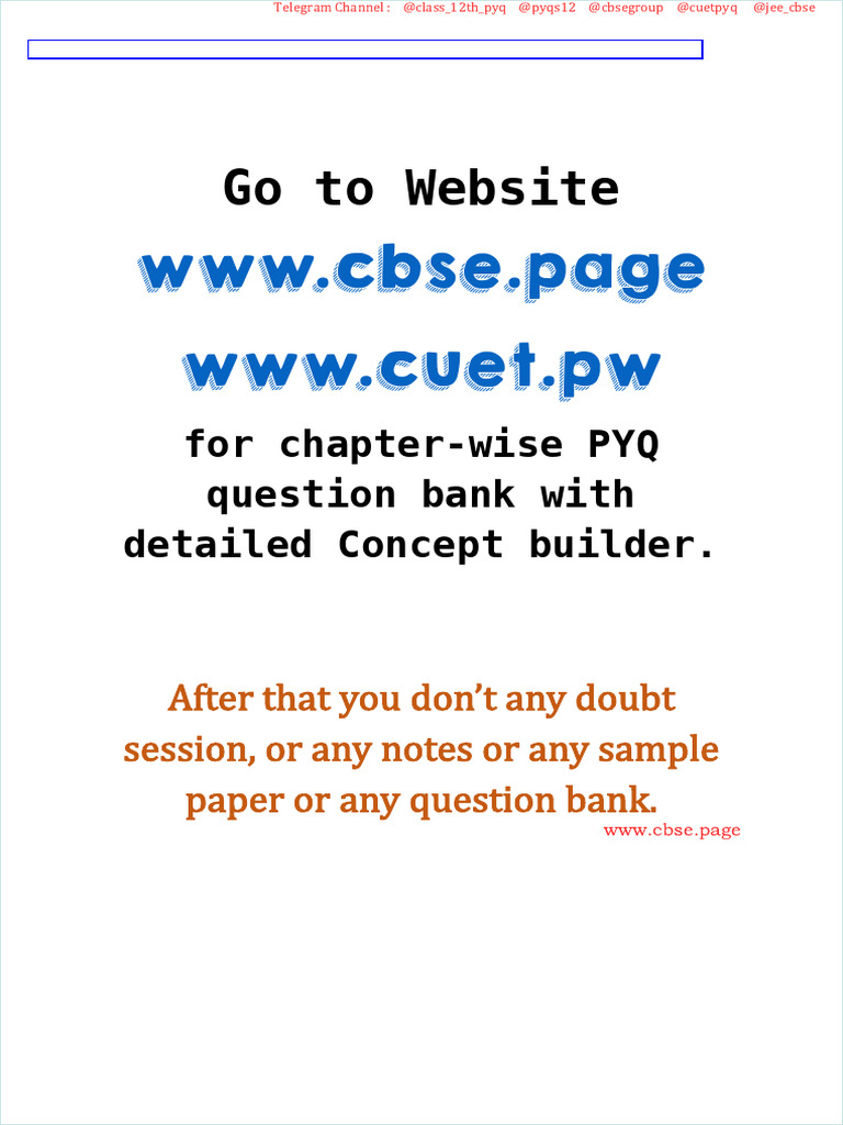 Chapter-wise PYQ Bank for CBSE Exams | PDF | Length | Area