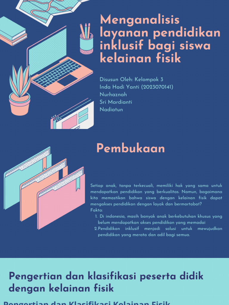 Biru Elemen & Mockup Isometrik Teknologi Dalam Pendidikan Presentasi ...
