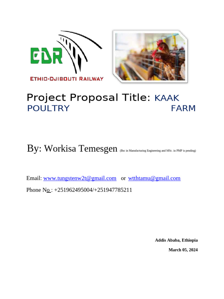 KAAK Poultry Farm Project Proposal | PDF | Taxes | Risk