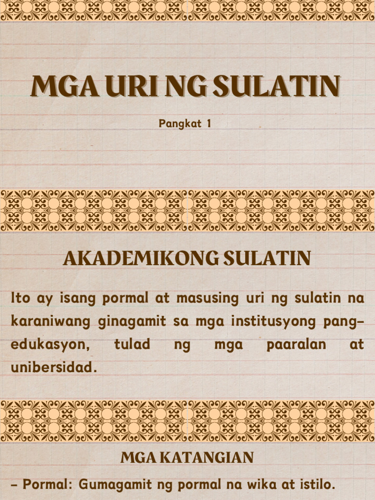 Pangkat Una Pag Uulat | PDF
