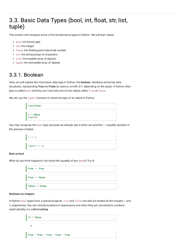 3.3. Basic Data Types (Bool, Int, Float, STR, List, Tuple) - Scientific ...