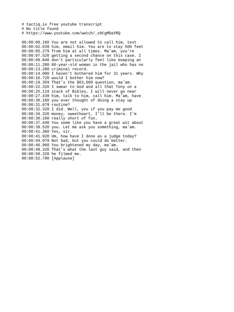 Tactiq Free Transcript x9CgMDaYRQ | PDF