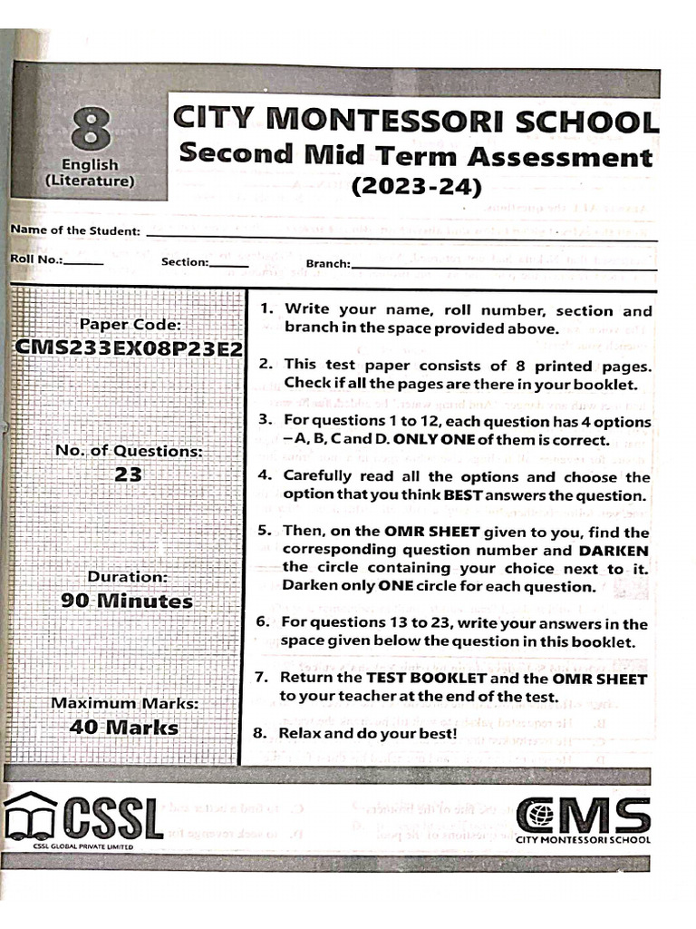 Second Mid 2023-24 8 | PDF