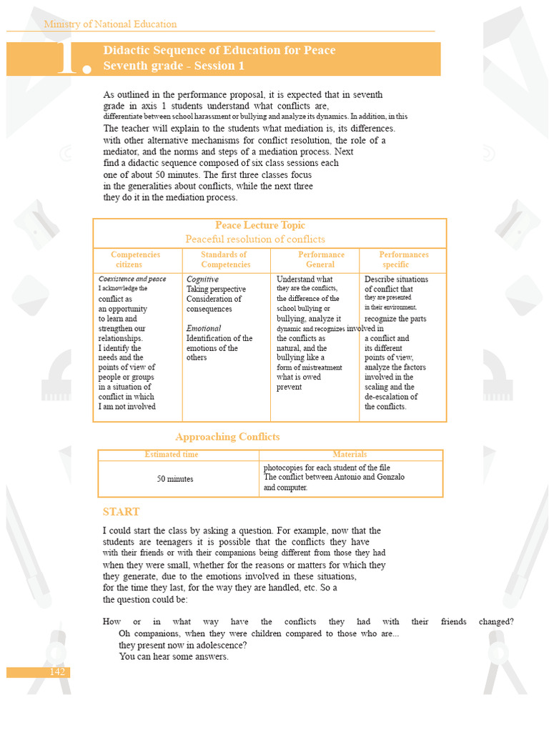 Conflict Resolution Sequence - Grade 7 | PDF | Mediation | Emotions