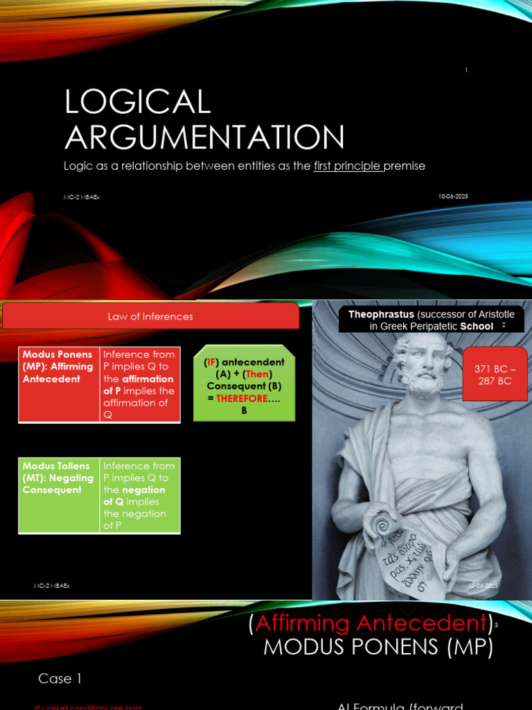 Class Notes 1 Logical Argumentation MC-2 2025 Student | PDF | Argument ...