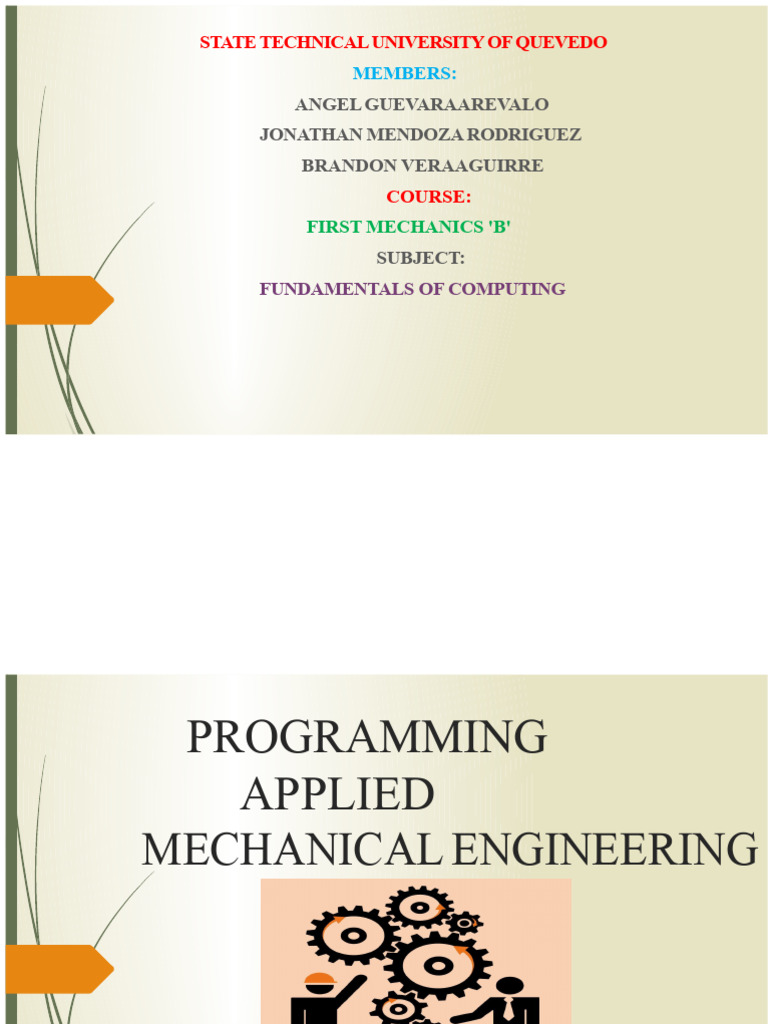 Programming Applied To Mechanical Engineering | PDF | Computer Aided ...