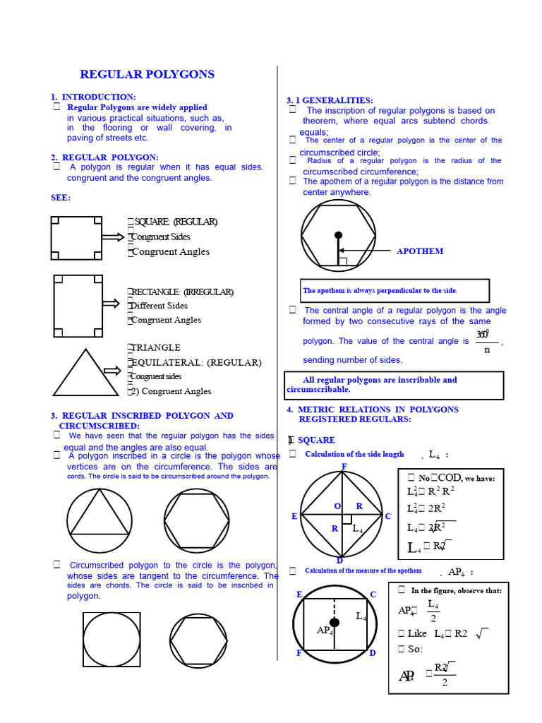 Regular Polygons | PDF | Polygon | Circle