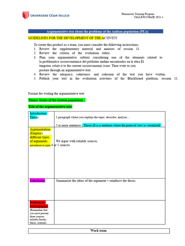 Argumentative Text Format | PDF