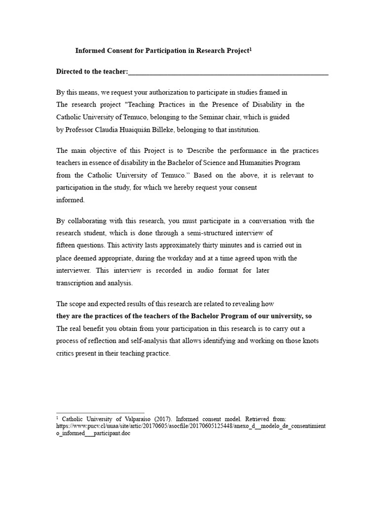 Informed Consent for Research Participation | PDF | Consent | Informed ...