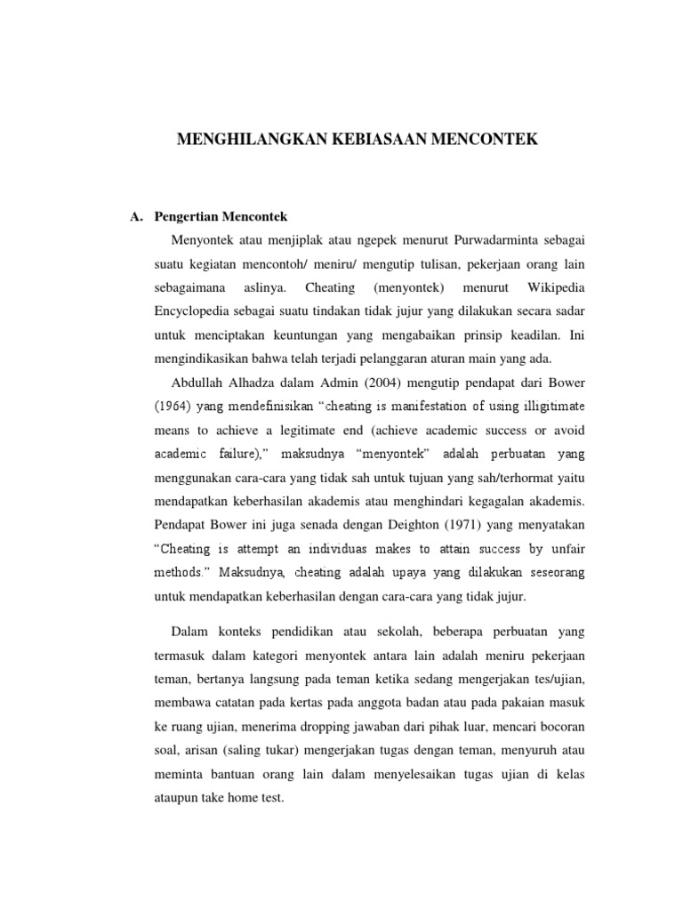 Materi Mencontek | PDF