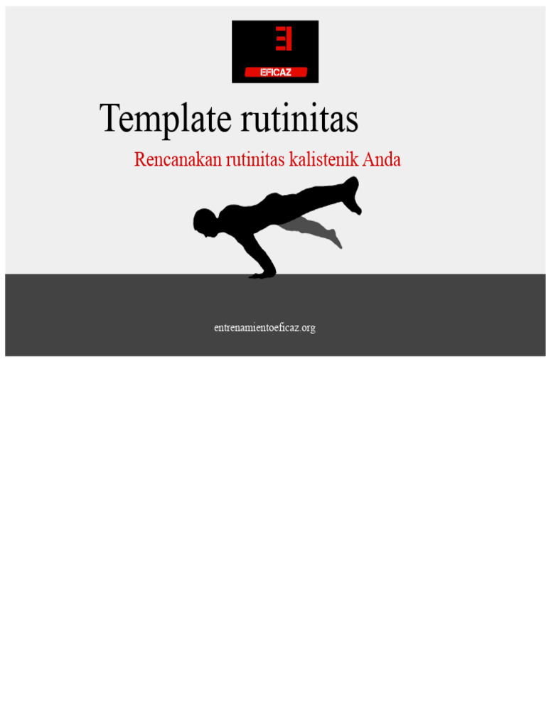 Rencana Rutinitas Kalistenik Efektif | PDF