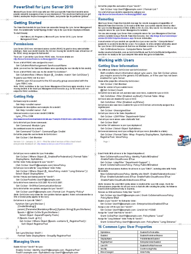 Powershell For Lync Server 2010 Getting Started: Remoting | PDF | Server (Computing) | Session ...