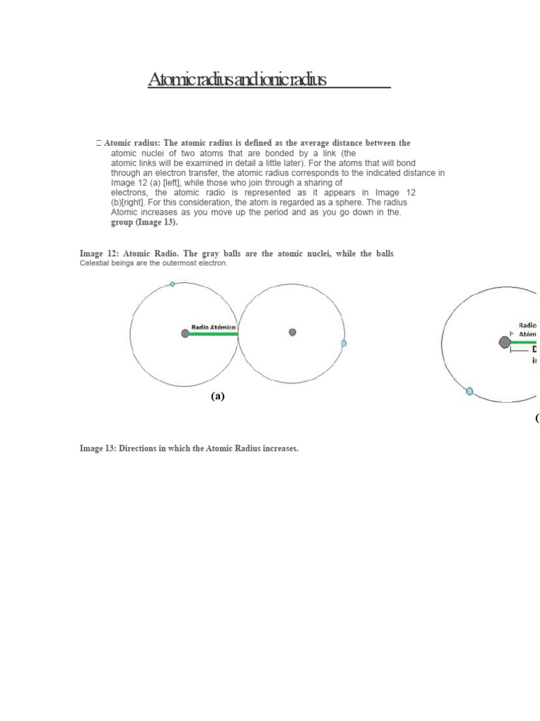Atomic and Ionic Radius Explained | PDF | Ion | Atoms