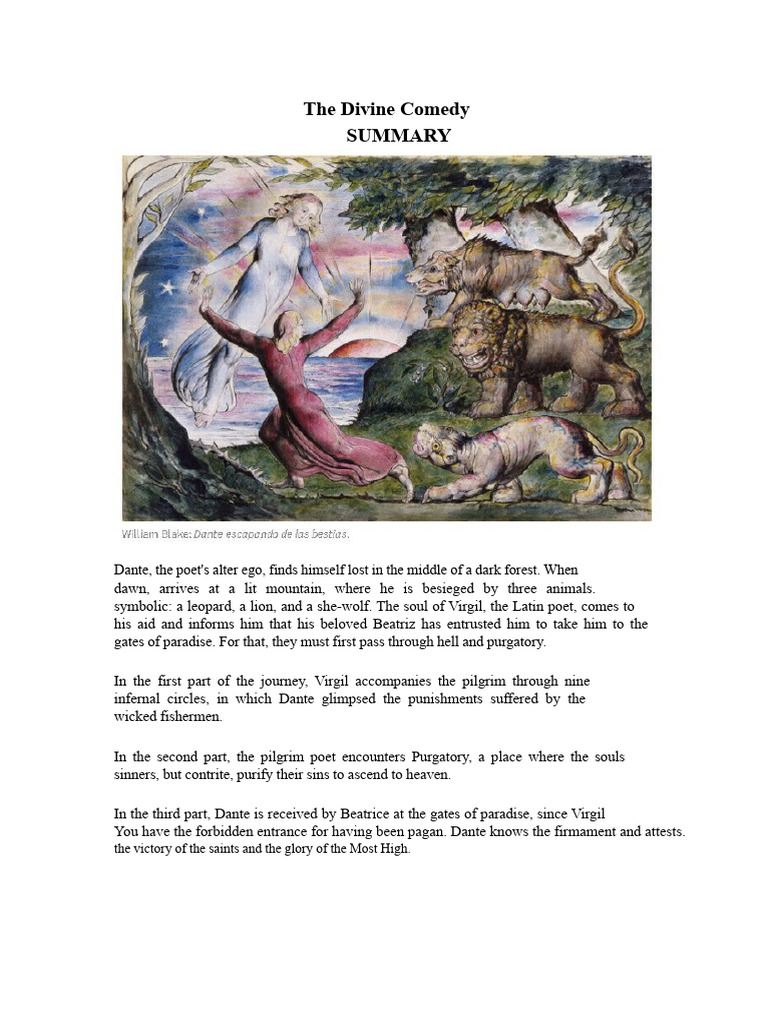 The Divine Comedy - Summary | PDF | Inferno (Dante) | Divine Comedy