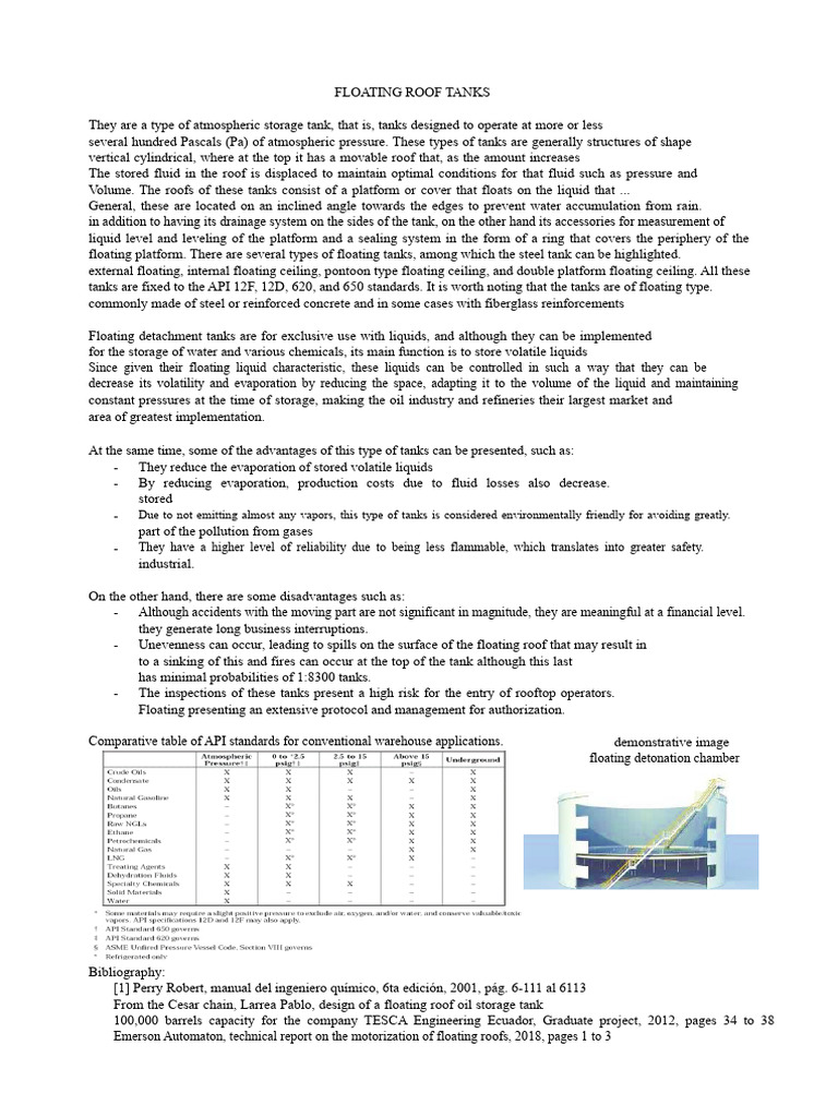 Floating Roof Tanks | PDF | Liquids | Gases