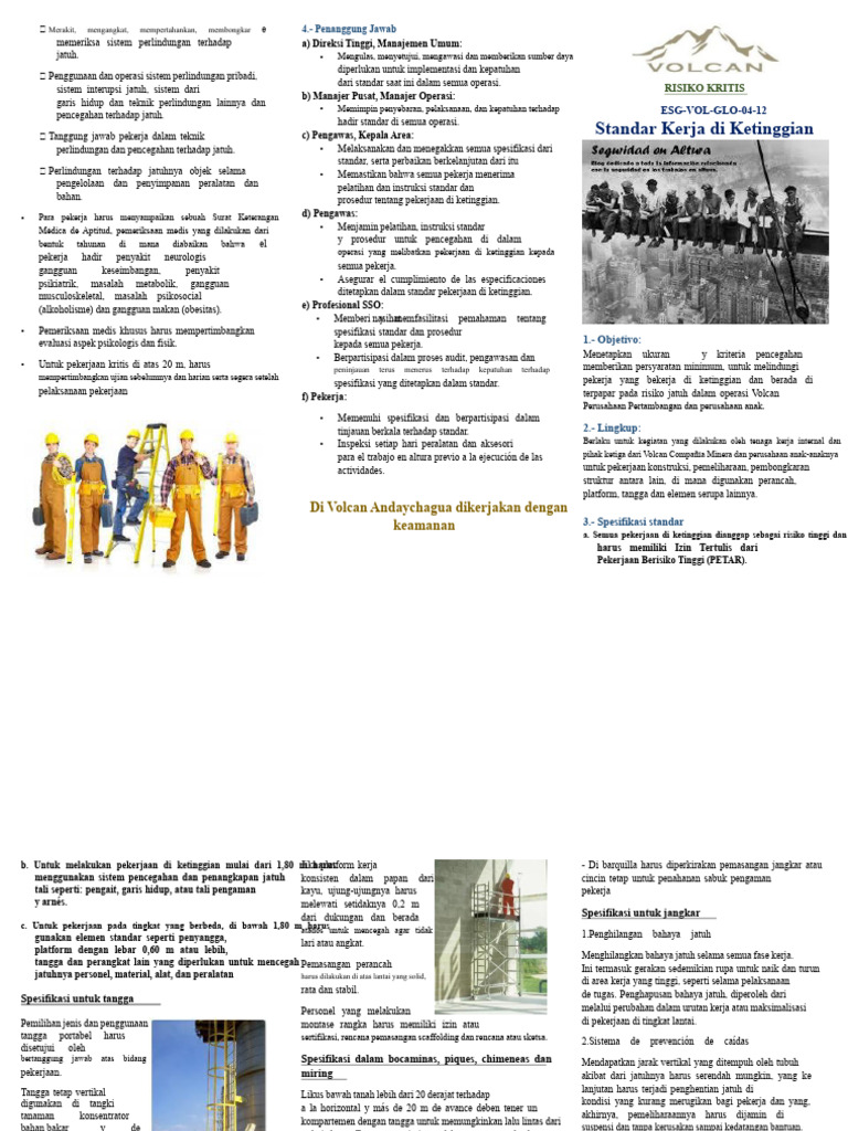 Triptik Pekerjaan Di Ketinggian | PDF