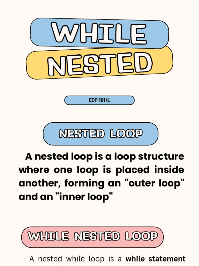 While Nested Loop Presentation - Computer Fundamentals and Programming ...