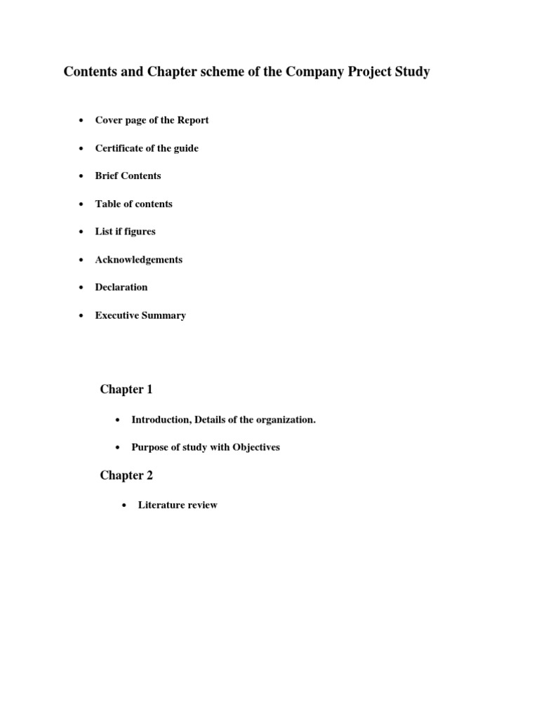 Company Project Study Chapter Scheme | PDF | Insurance | Business