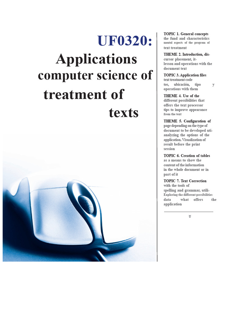UF0320 - Computer Applications For Word Processing PDF | PDF | Window ...