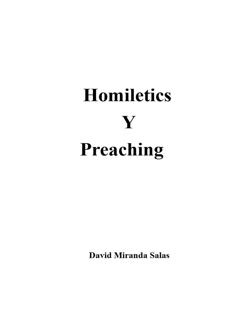 Book On Homiletics and Preaching - Chapters 1 and 2 | PDF | Sermon ...