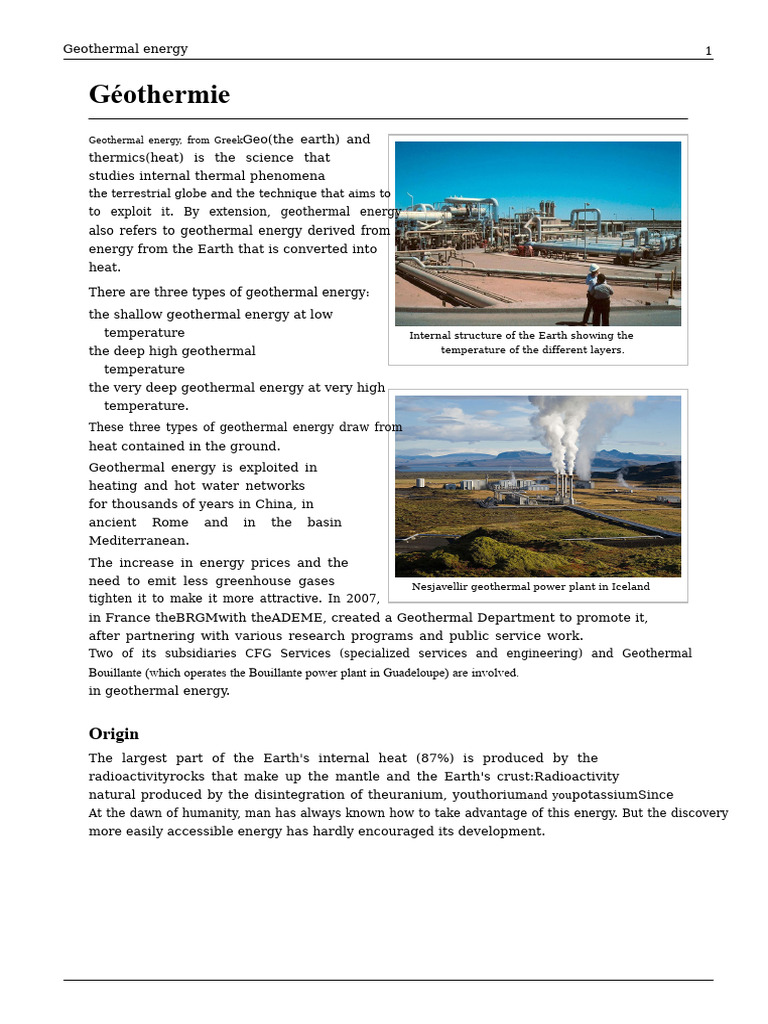 Geothermal Energy | PDF | Geothermal Energy | Heat